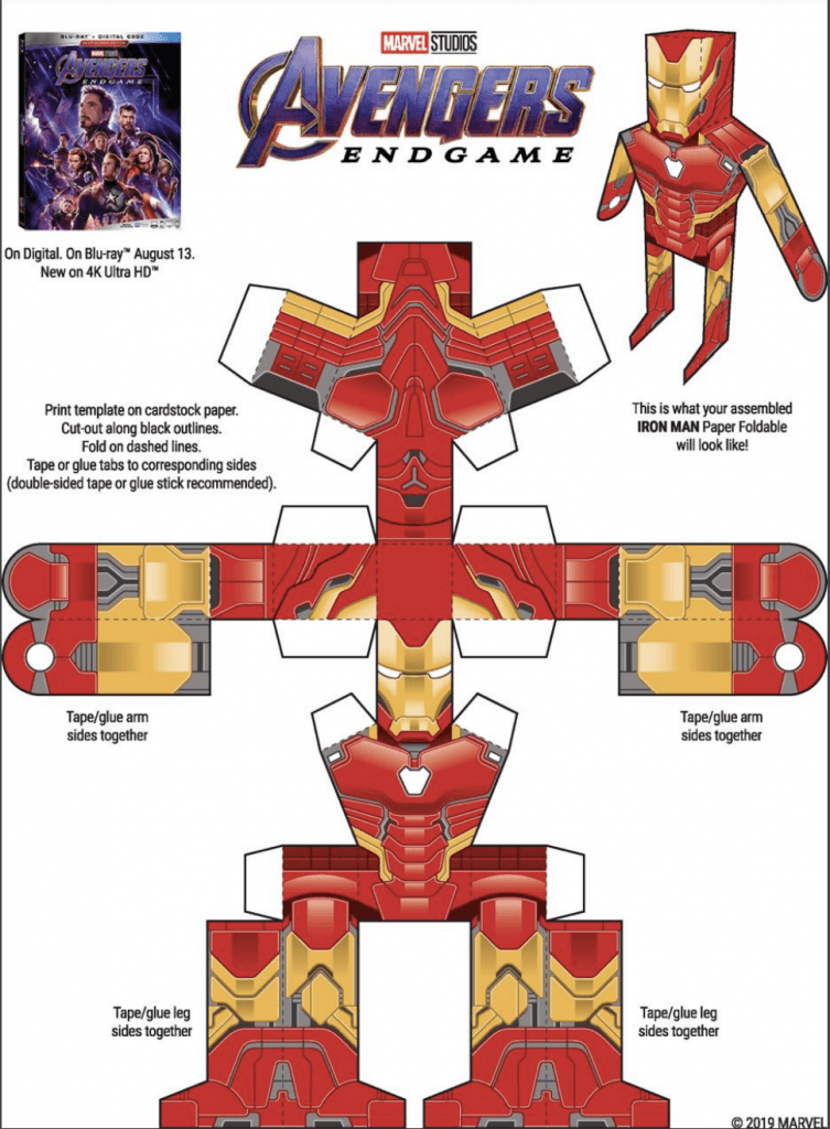 Como Hacer un Iron Man de Papel Fácil - Disneylandear